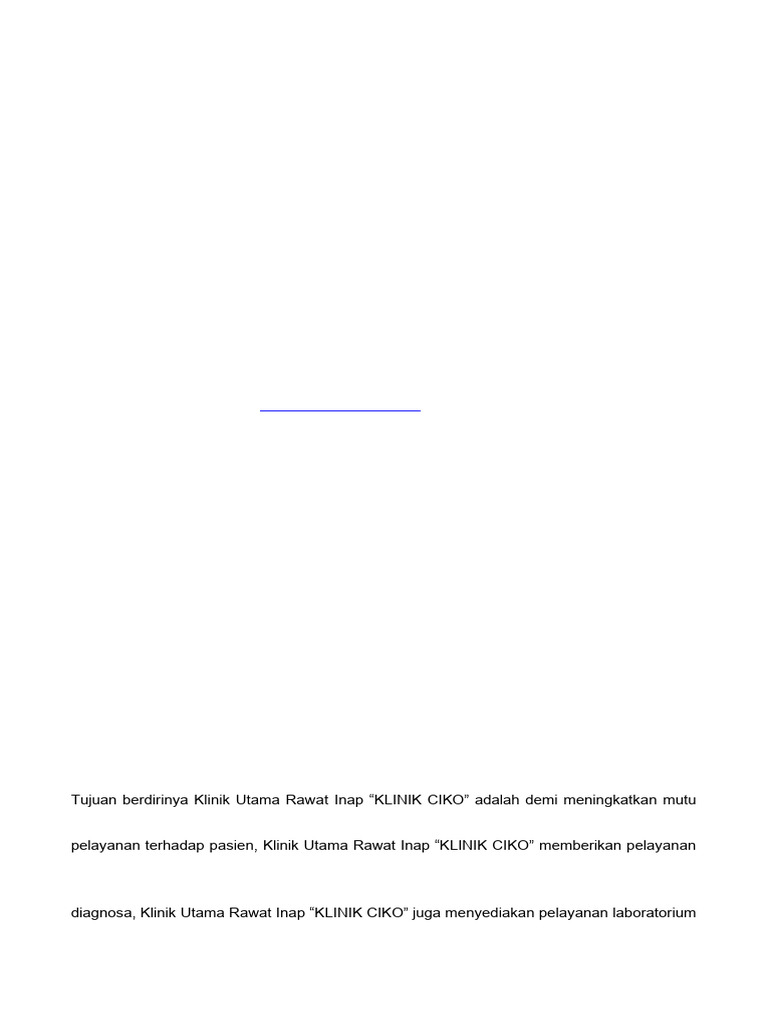 Profil Klinik Utama Rawat Inap Ciko | PDF