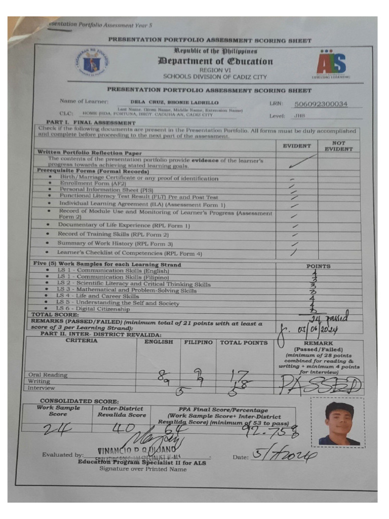 Learners Scoresheet 2023-24 | PDF