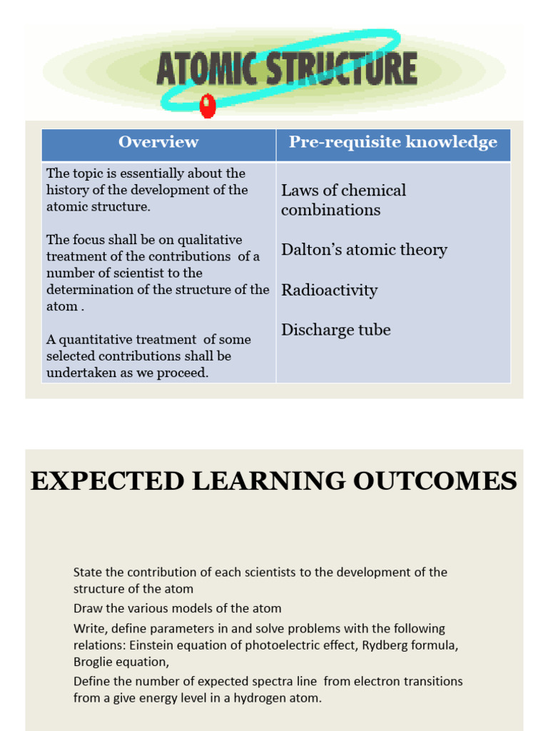ATOMIC STRUCTURE | PDF