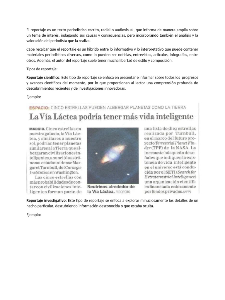 El Reportaje Periodístico | PDF