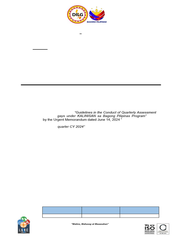 PROVINCIAL ADVISORY No. 2024 395 Re VARIOUS ISSUANCES REGARDING THE IMPLEMENTATION OF KALINISAN ...