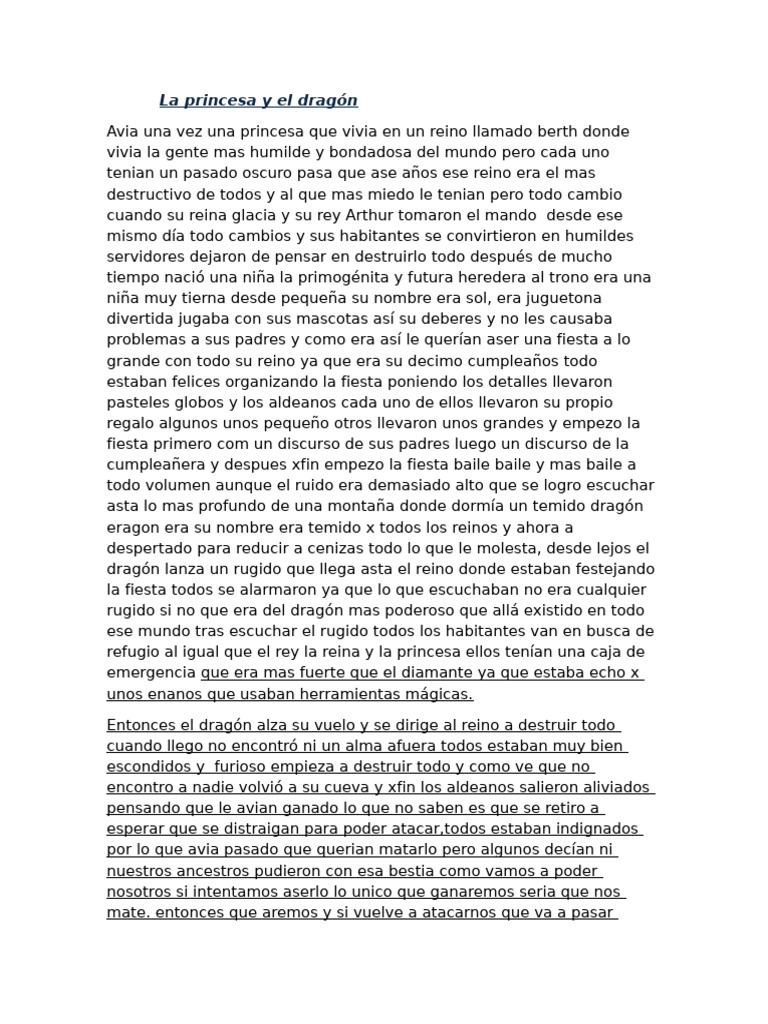 La Princesa y El Dragon | PDF | Poesía | Clásicos
