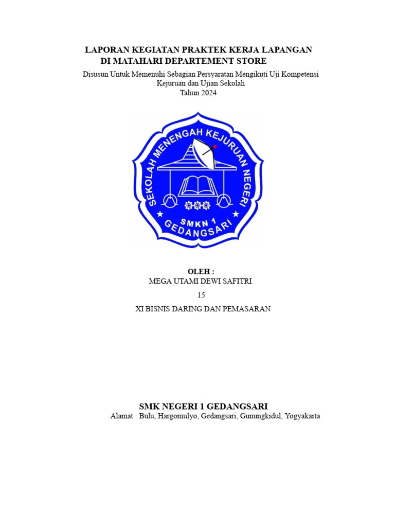 Laporan PKL Mega Utami bdp1-20240712-WA0000. | PDF