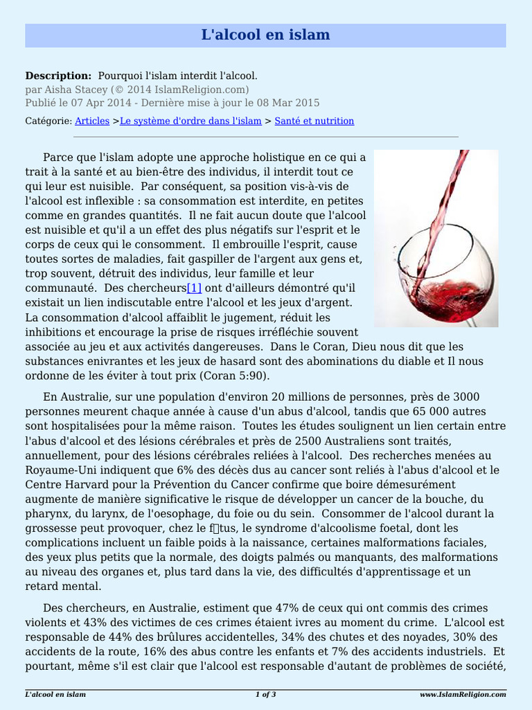 Alcohol in Islam 2229 FR | PDF