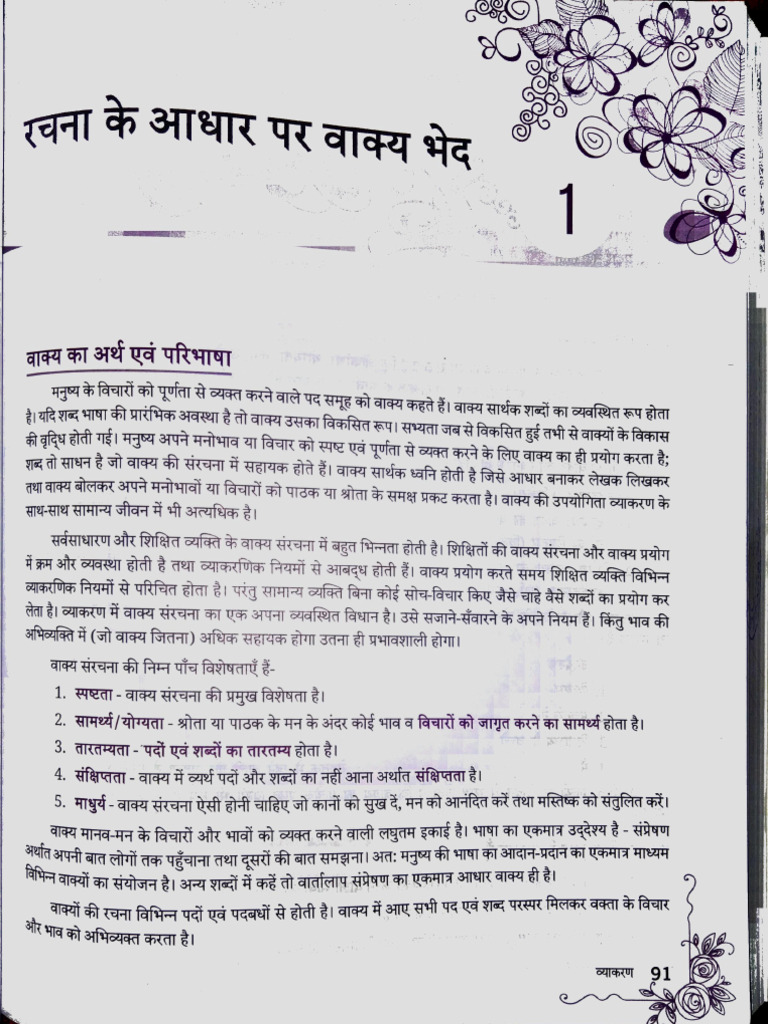 Class 10 Hindi Grammar | PDF