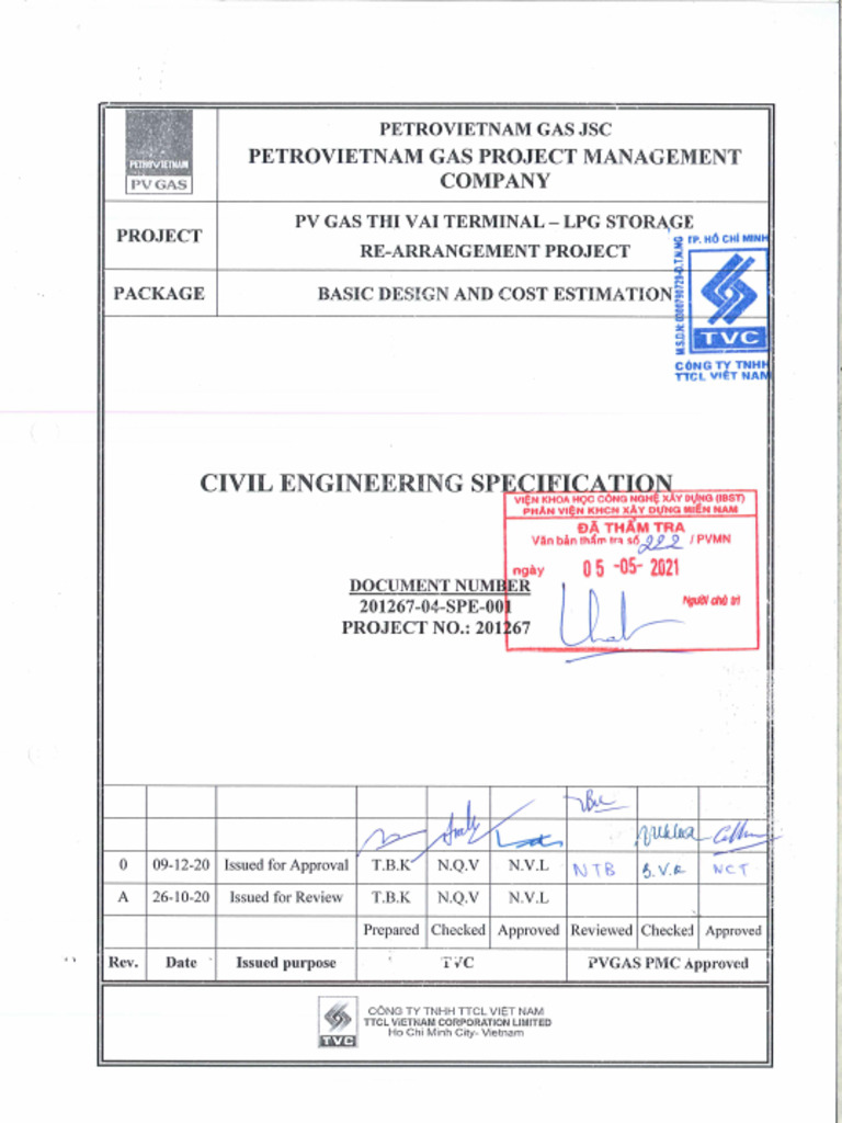 04 SPE 001 - Civil Engineering Specification - Rev.0 | PDF