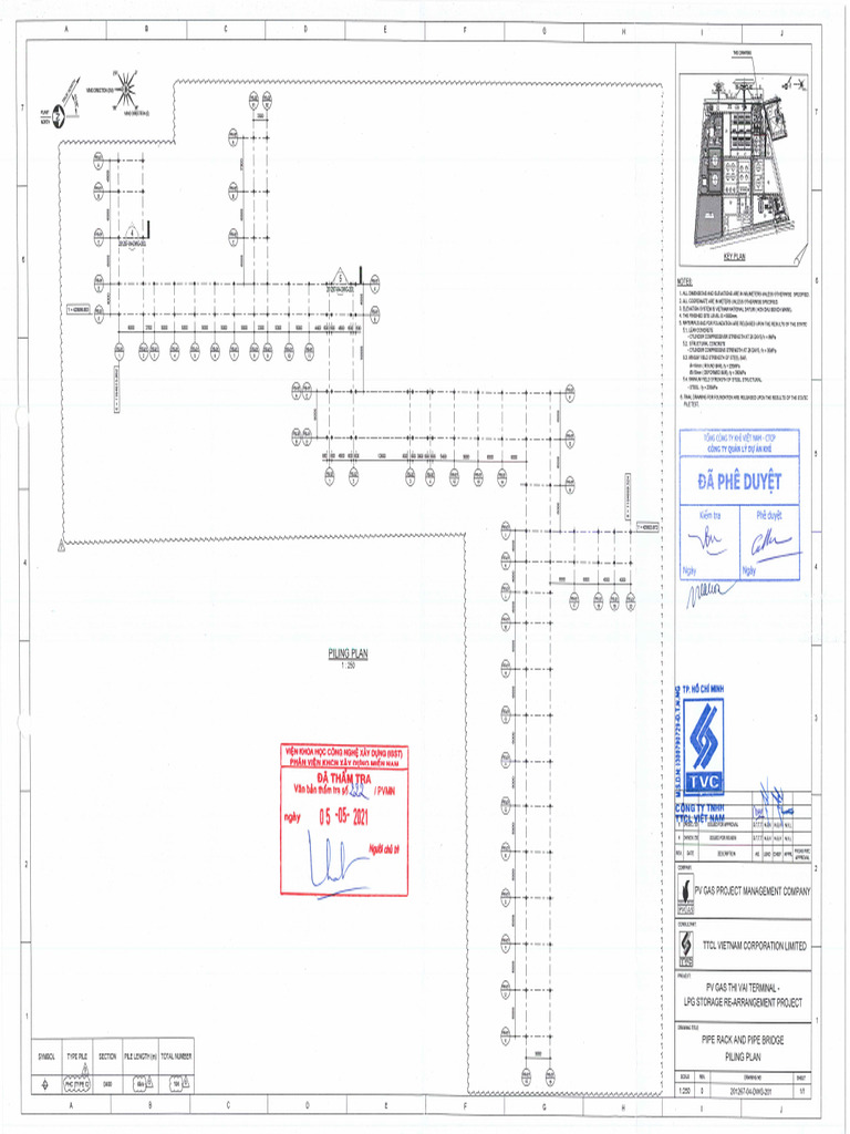 201267-04-DWG-201 - Pipe Rack-Piling Plan - Rev0 | PDF