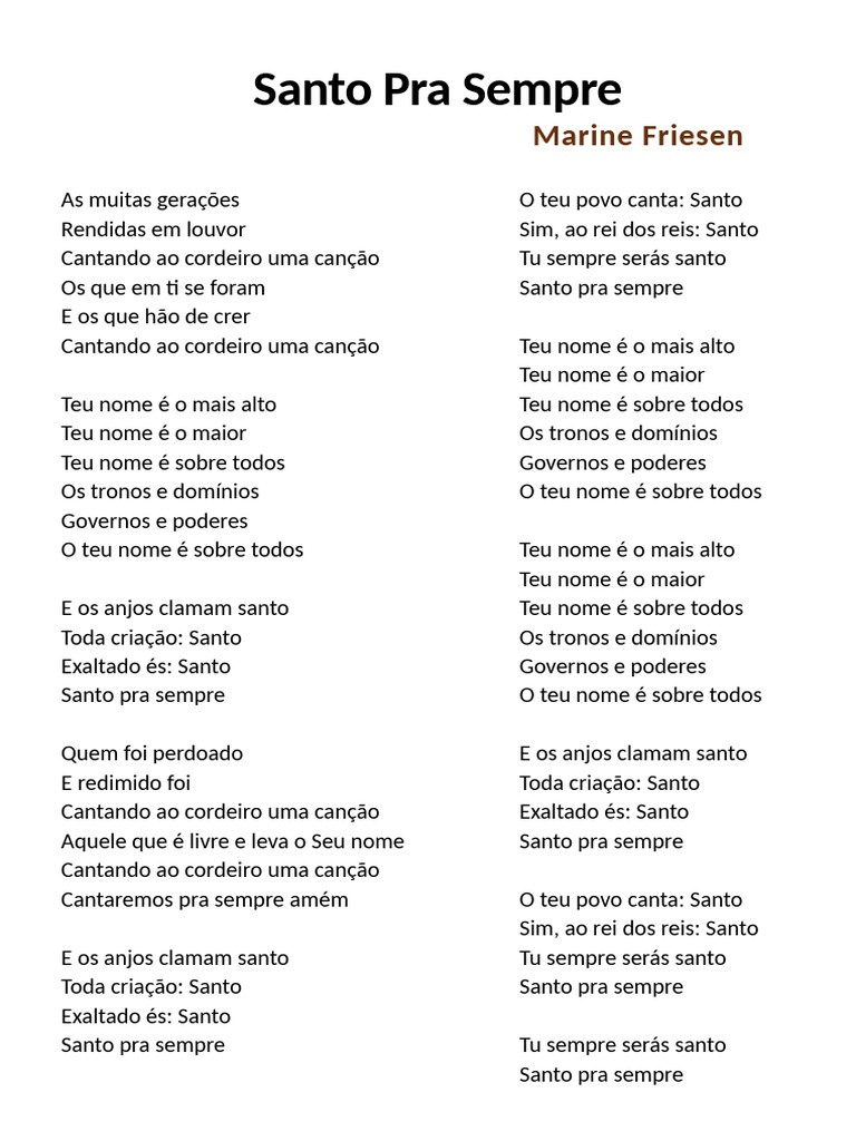 Santo Pra Sempre | PDF
