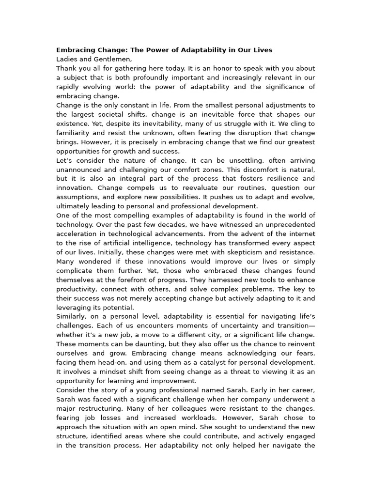 Embracing Change | PDF