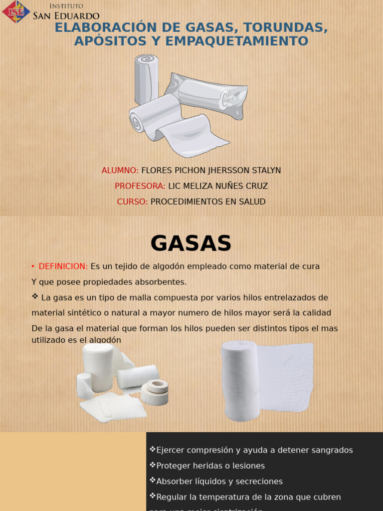 Elaboracion de Gasas Torundas Apositos | PDF