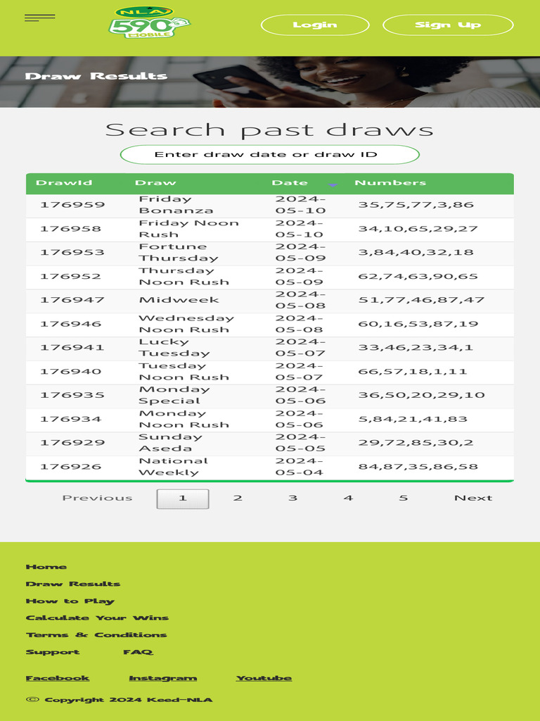 NLA Results Today - Ghana National Lotto Results Today | PDF