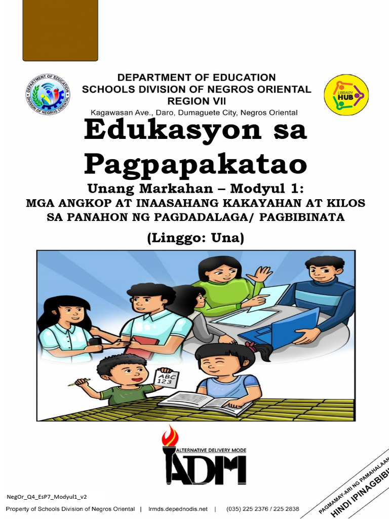 NegOr Q1 EsP7 Modyul1 v2 | PDF