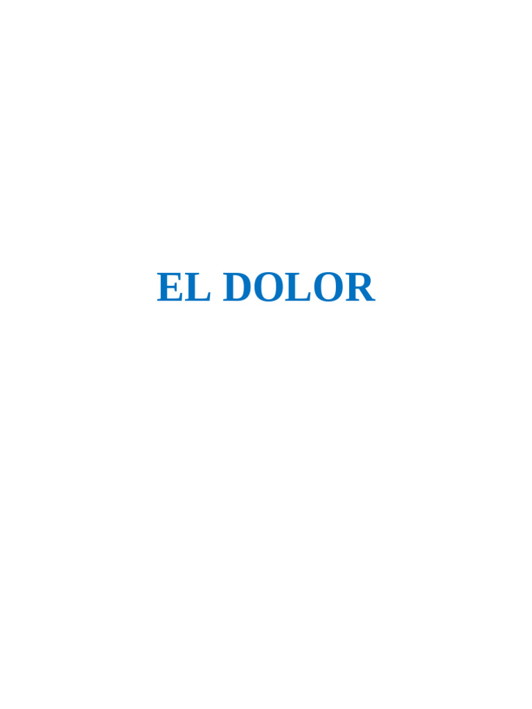 El Dolor | PDF