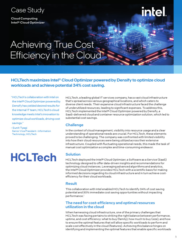 Case Study Hcltech Optimizer | PDF