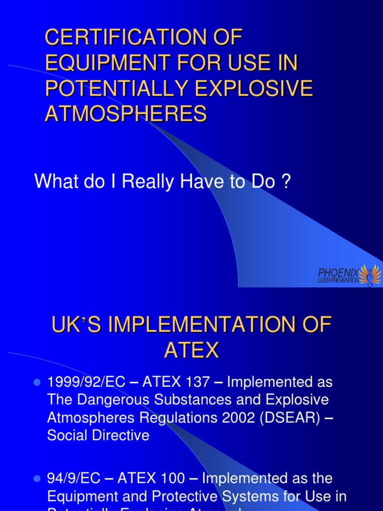 Atex Presentation | PDF | Safety | Chemistry
