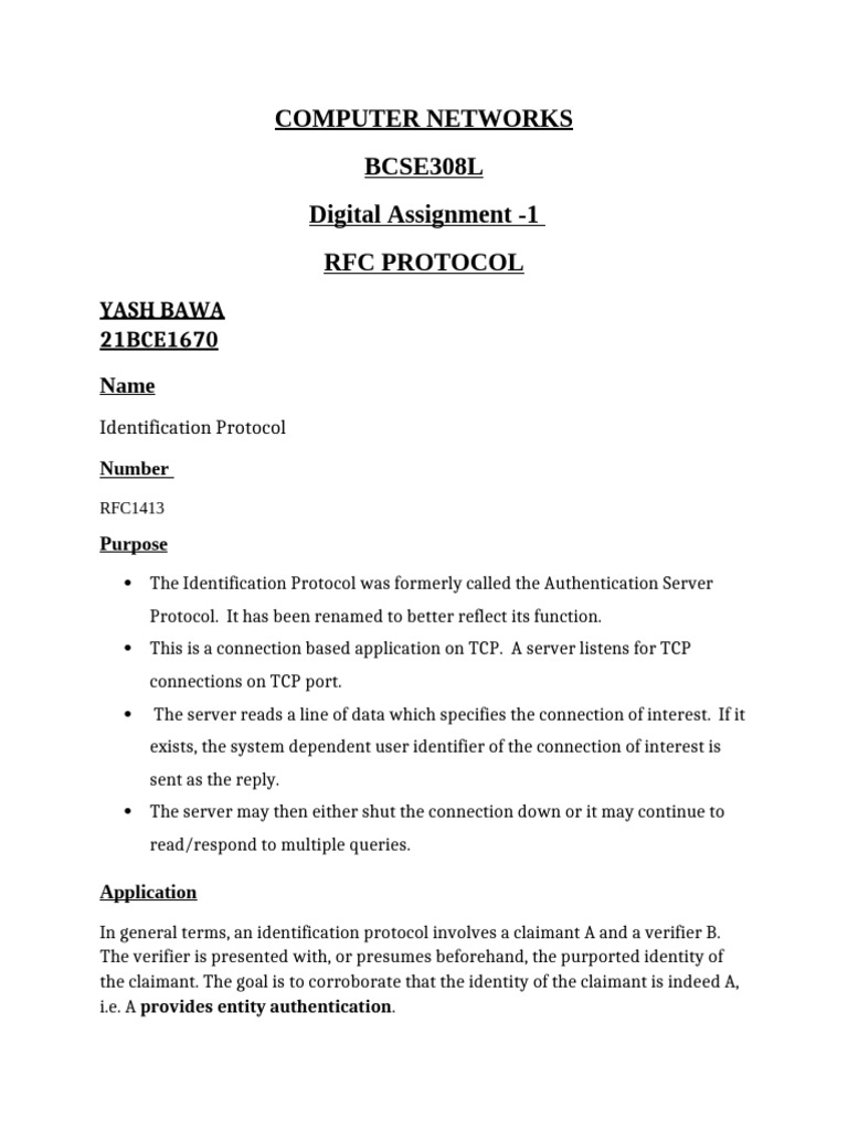21BCE1670 Yash Bawa Computer Networks-1 | PDF