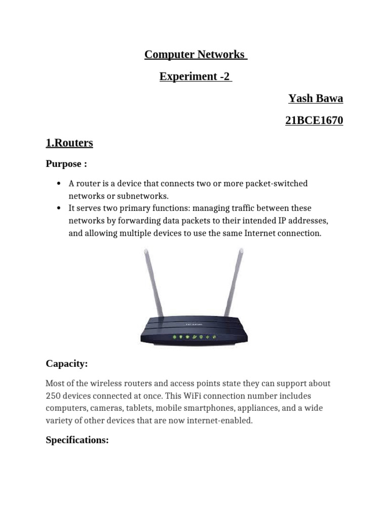 21BCE1670 Yash Bawa Computer Networks Lab-2 | PDF