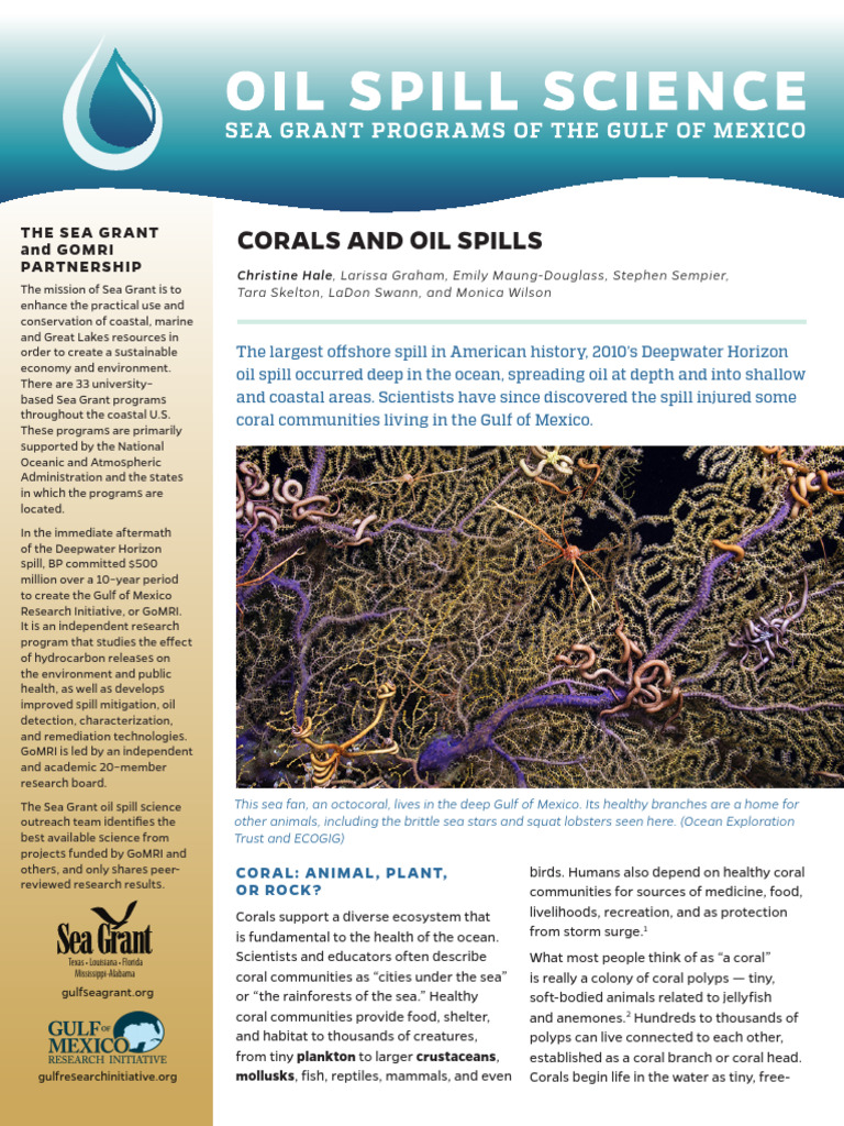 Oil Spill Science Corals | PDF