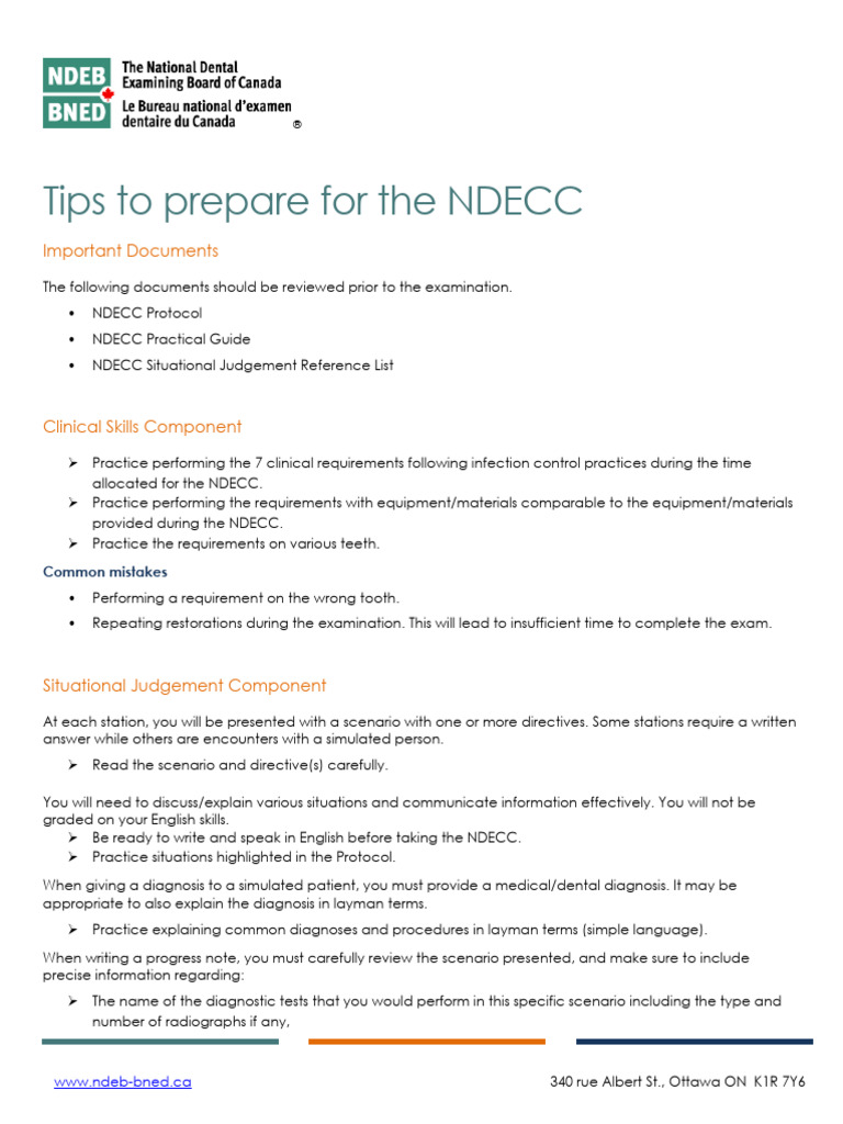 Tips For The NDECC - V2 | PDF