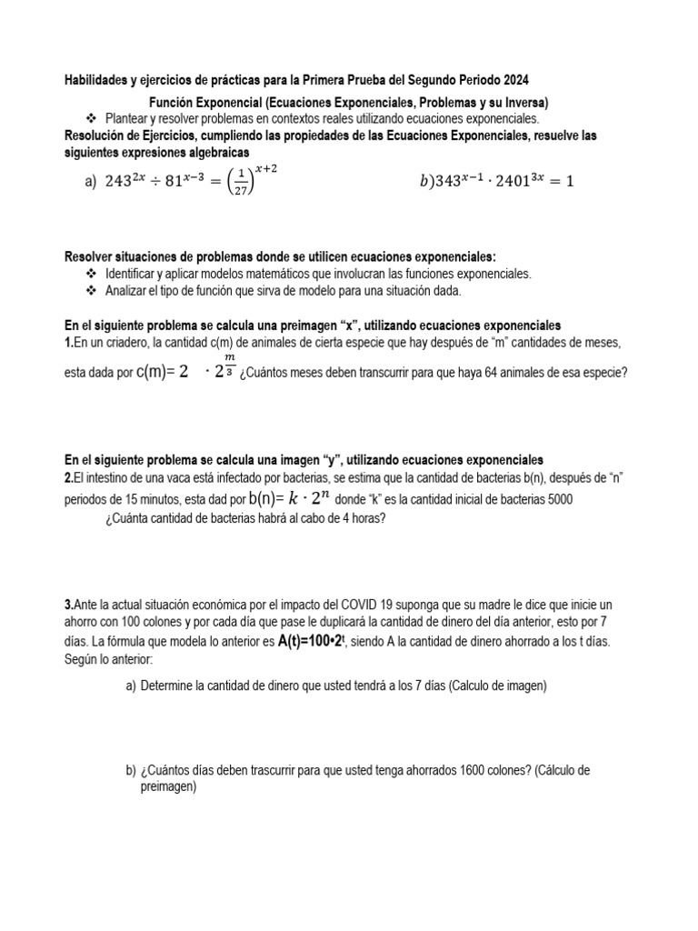 Prácticas 1° Prueba 2°Periodo 2024 | PDF