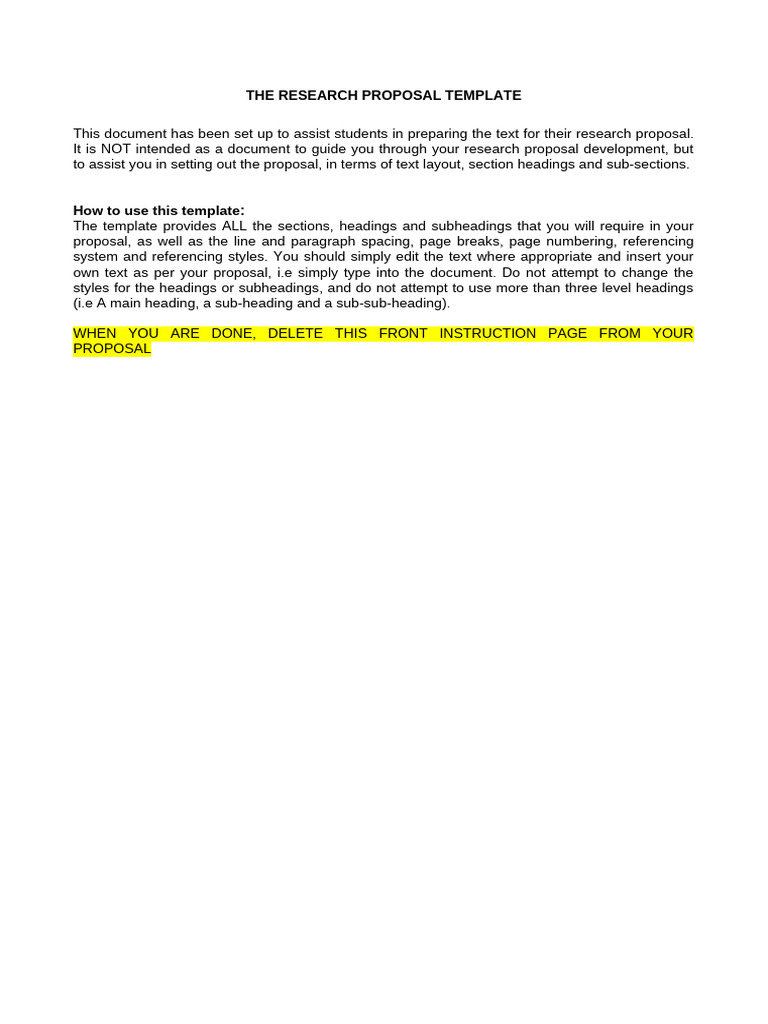 Short Proposal Template TWP Thuc-2 | PDF