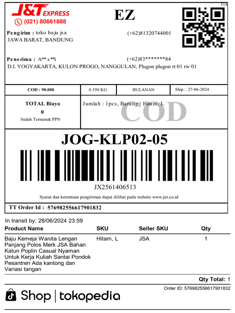06-27 - 16-03-06 - Shipping Label+packing List | PDF