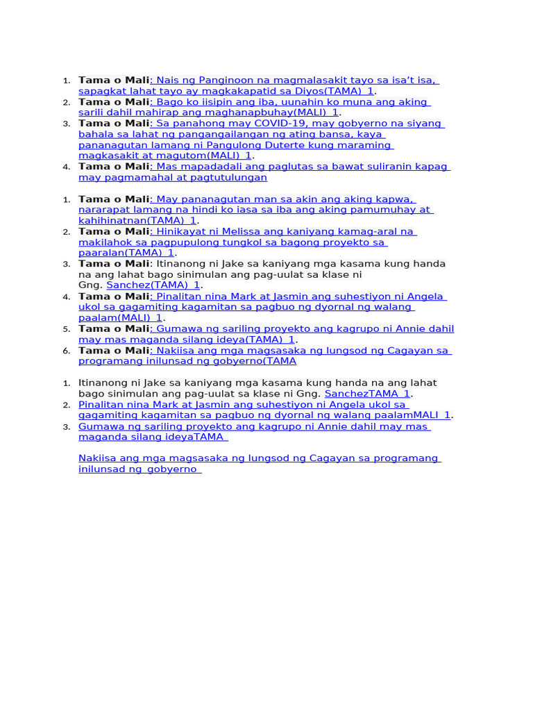 Tama o Mali. Esp | PDF