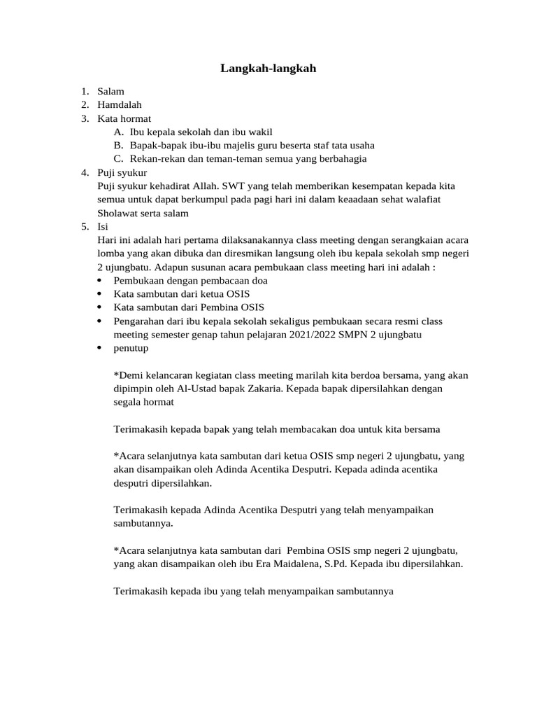 Mc Class Meeting Pdf