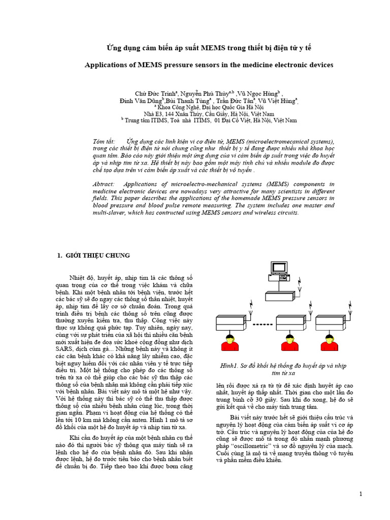 NGD NGC Mbi Nápsu T MEMS Trong Thi TB I NT Yt Applications of MEMS Pressure Sensors in The ...