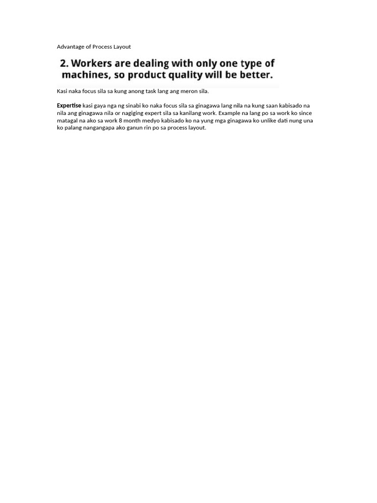 Advantage of Process Layout | PDF Advantage of Process Layout | PDF