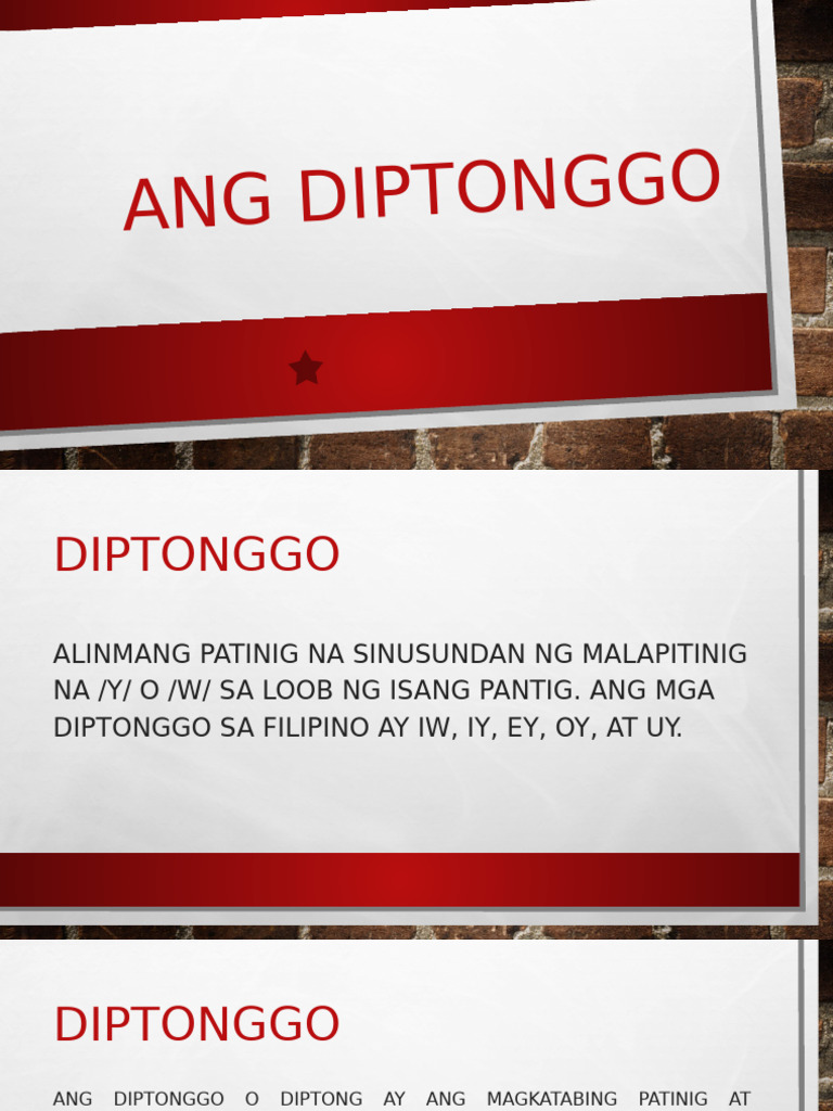 Ang Diptonggo | PDF