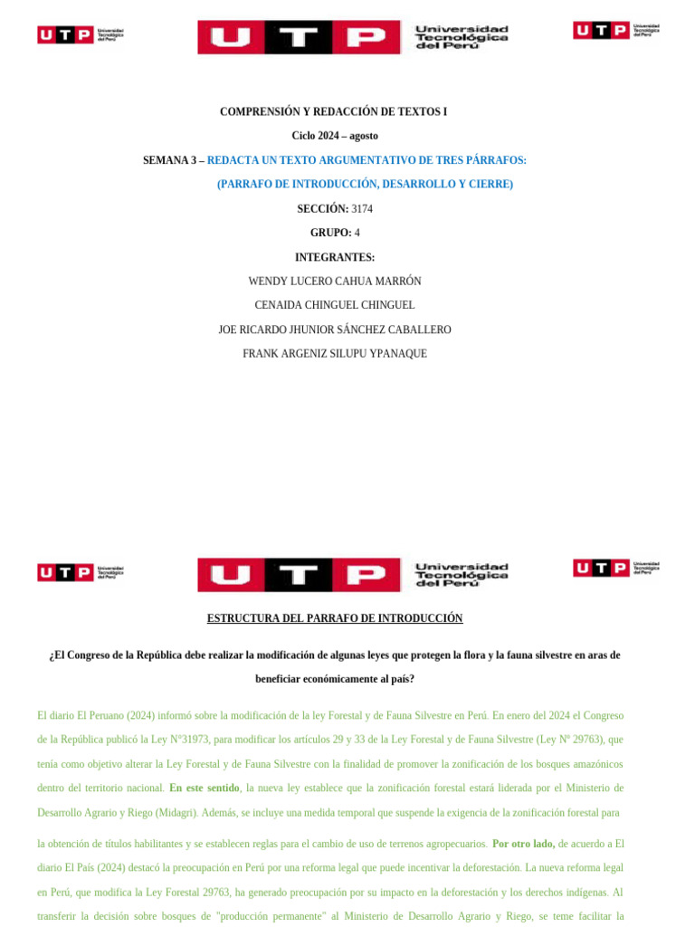Semana 3 - Tarea 3 - Redacta Un Texto Argumentativo de Tres Parrafos ...