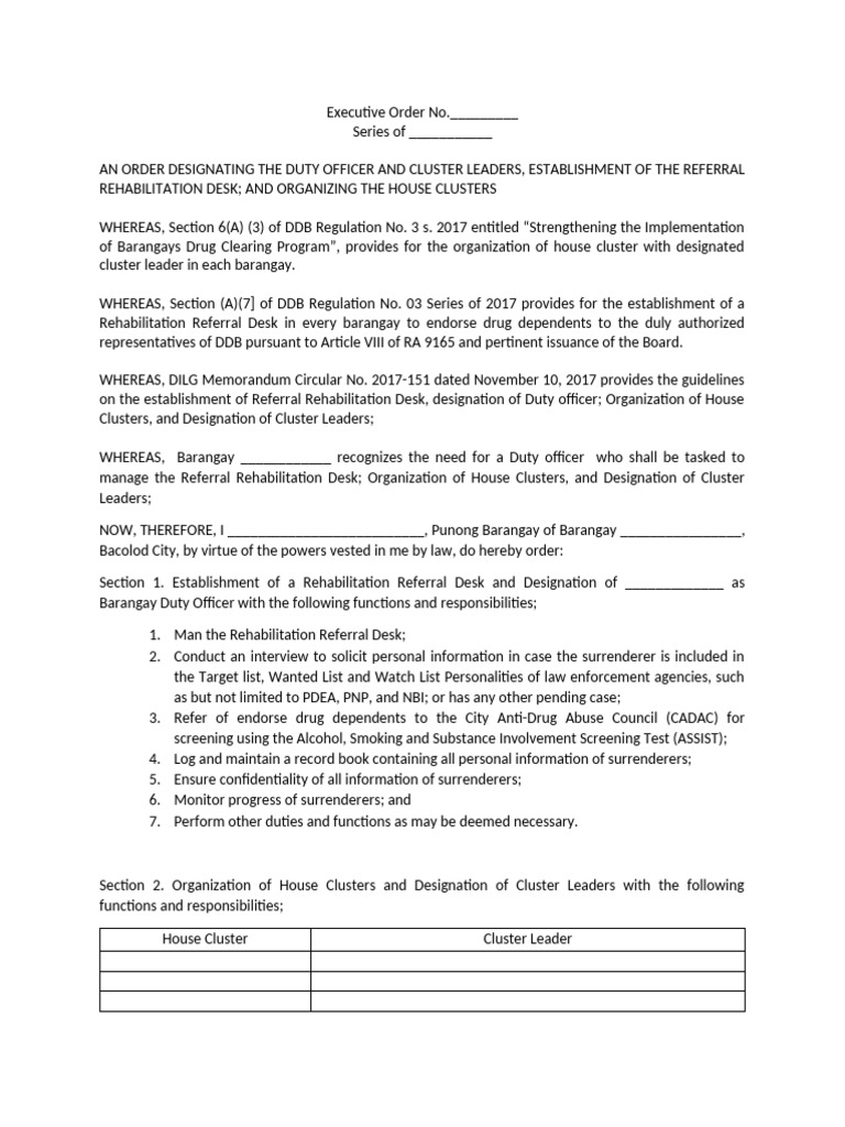 EO On Referral Desk | PDF