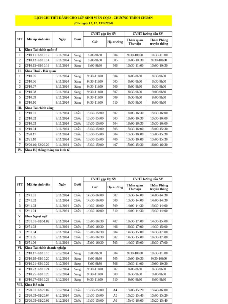 Lich Chi Tiet 2 | PDF