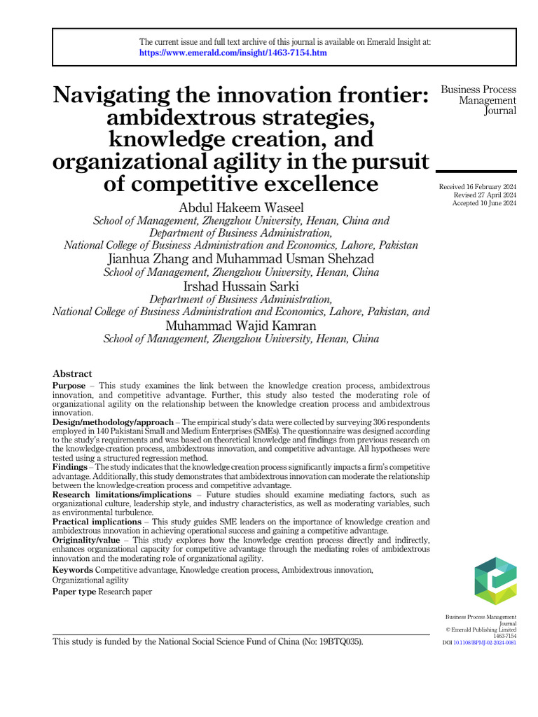 Navigating The Innovation Frontier | PDF