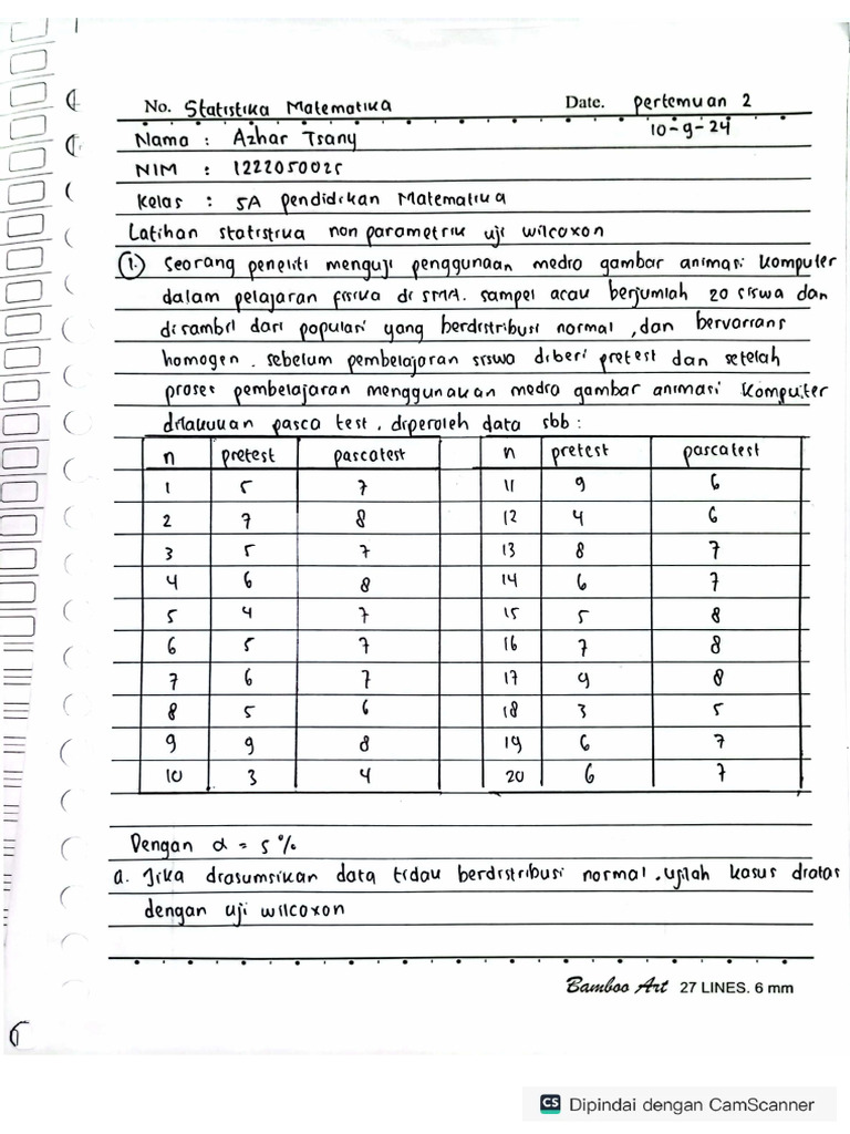 Azhar Tsany StatMat 1 | PDF