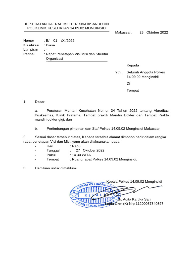 5. UNDANGAN PENETAPAN VISI MISI dan STRUKTUR ORGANISASI FKTP 14.09.02 ...