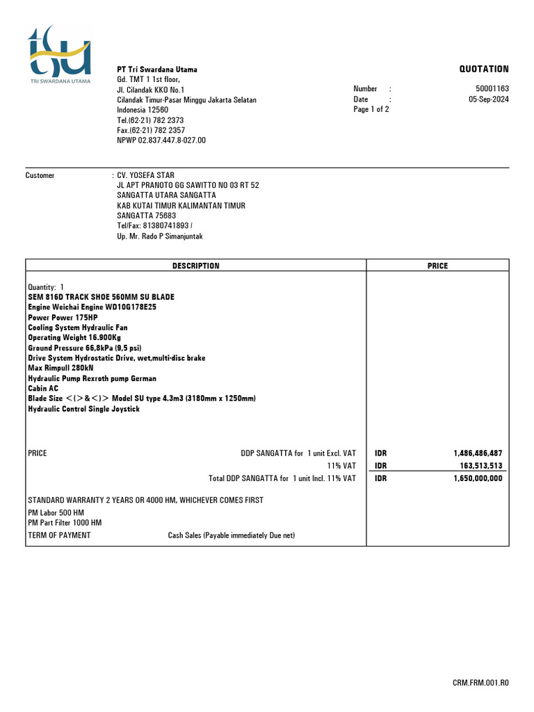 Qout 1x816SU CV - Yosefa Star | PDF | Gases | Mechanical Engineering