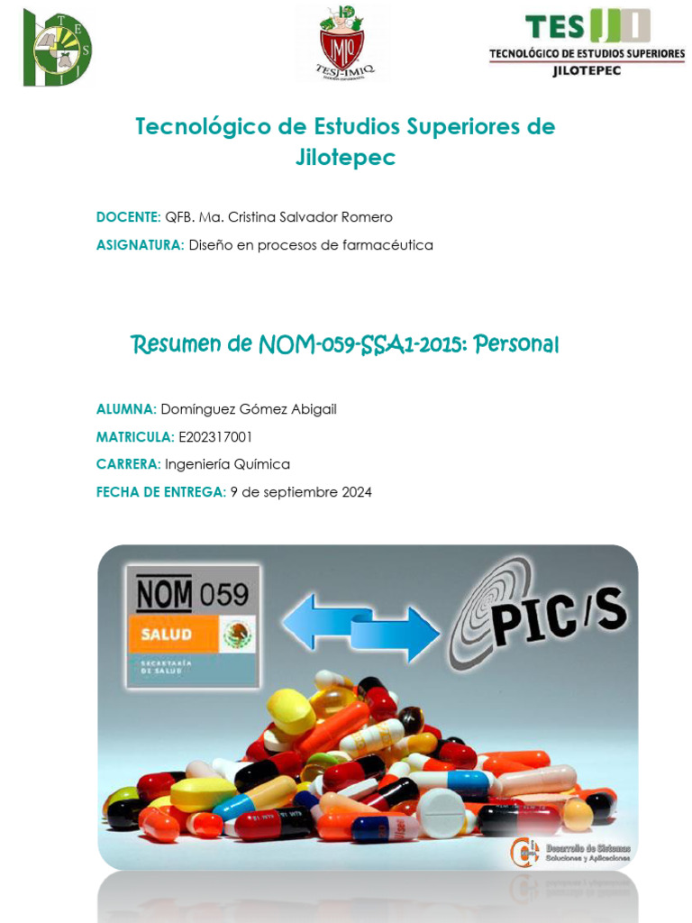 Resumen - Nom 059 Ssa1 2015 - Adg | PDF