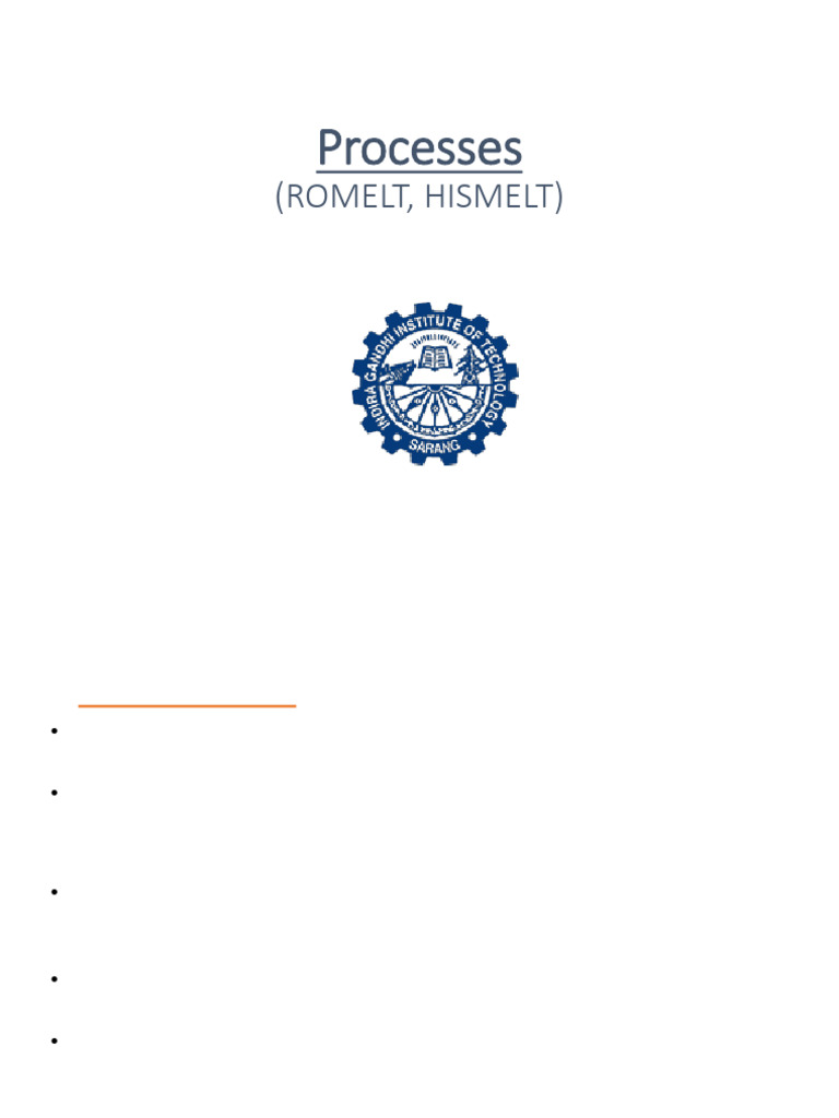4.2 Process (Romelt, Hismelt) | PDF