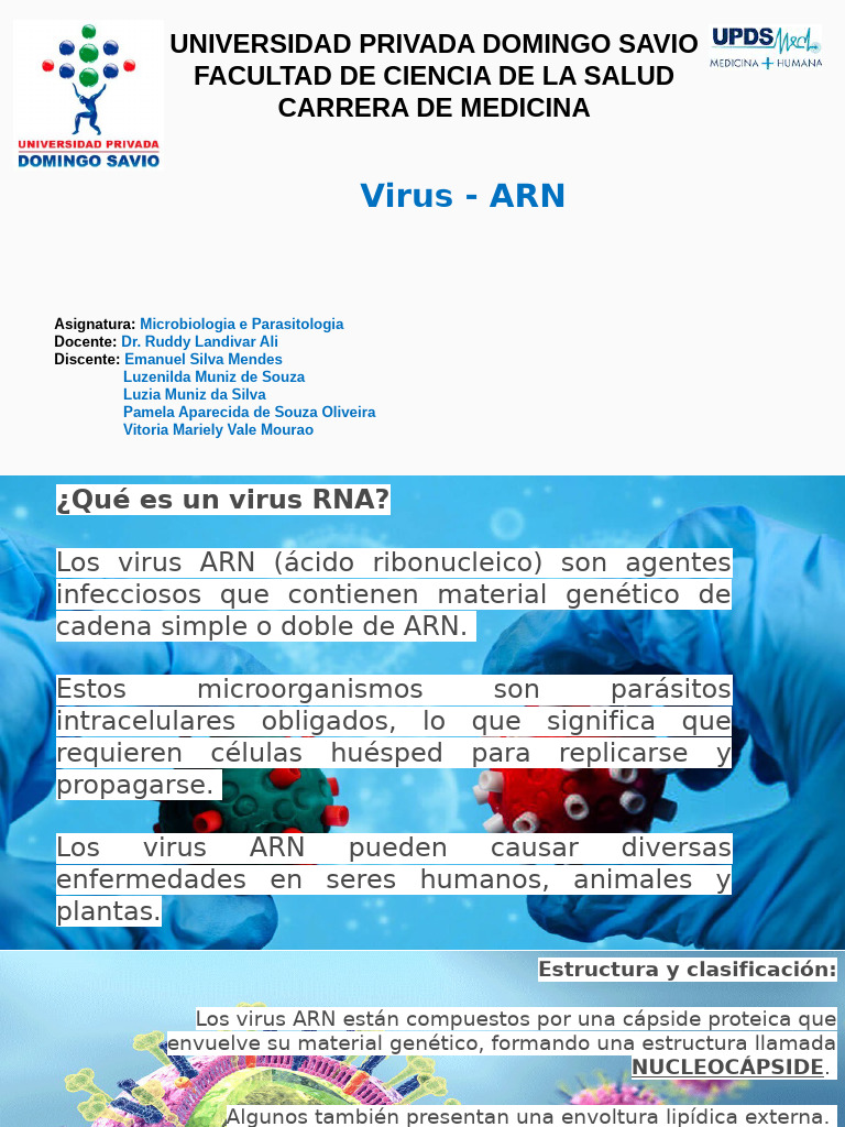 VIRUS - ARN - Parasitologia | PDF
