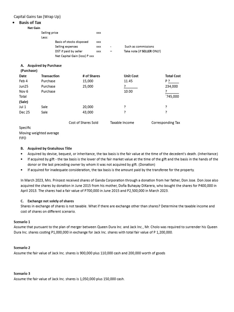 Capital Gains Part 2 | PDF