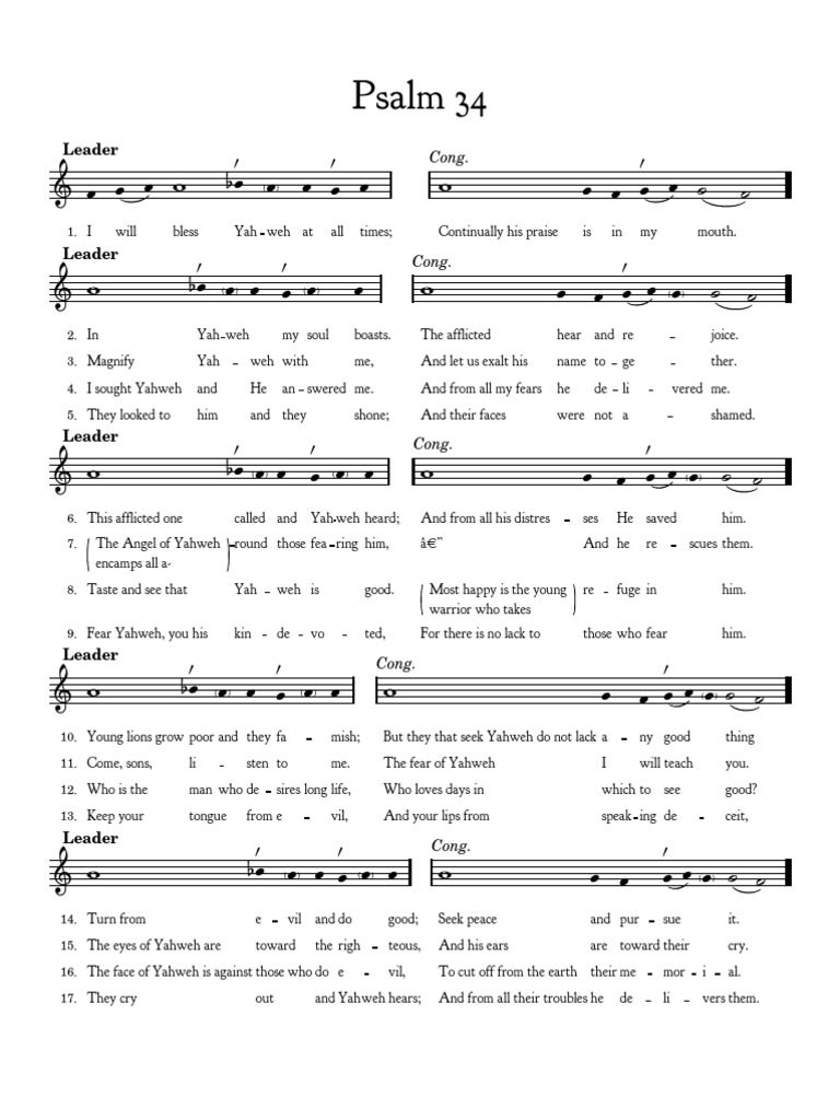 Psalm 34 | PDF