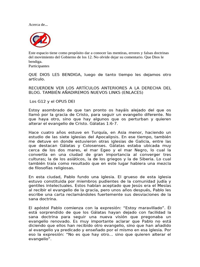 Acerca Del G12 | PDF