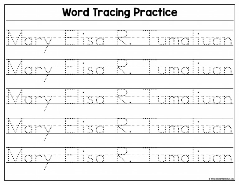 Word - Tracing - Practice 587D E42C 8732 | PDF