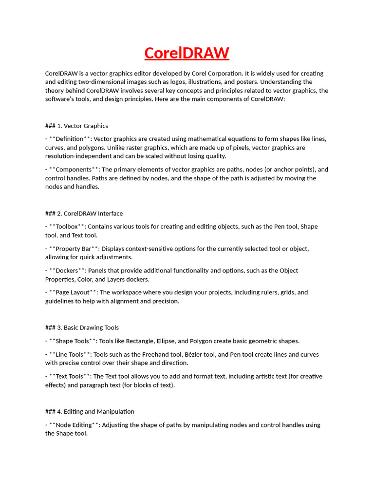 Corel DRAW Theory | PDF