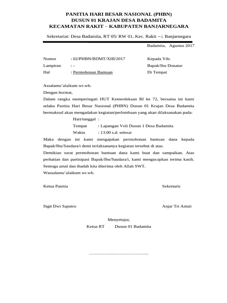Surat Edaran Tiap RT | PDF