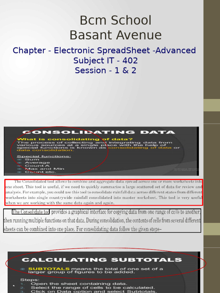 Electronic Spreadsheet Final | PDF