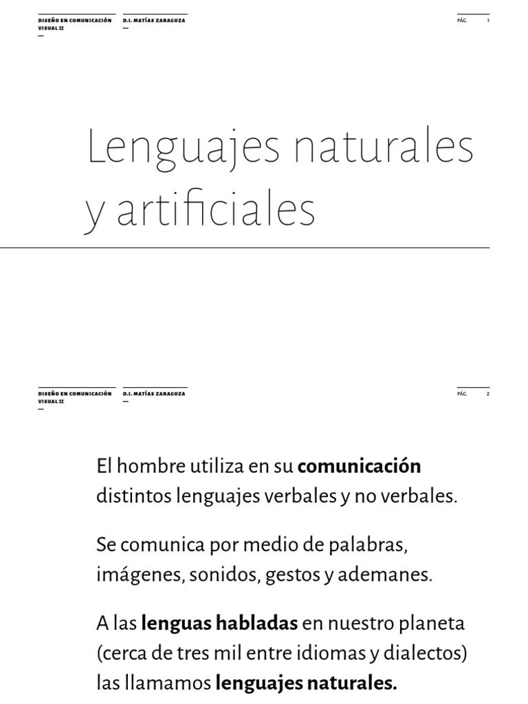 Lenguajes Naturales y Artificiales. Signo y Símbolo | PDF