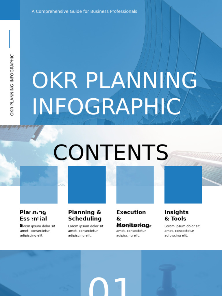 Simple Corporate OKR Planning Infographic | PDF